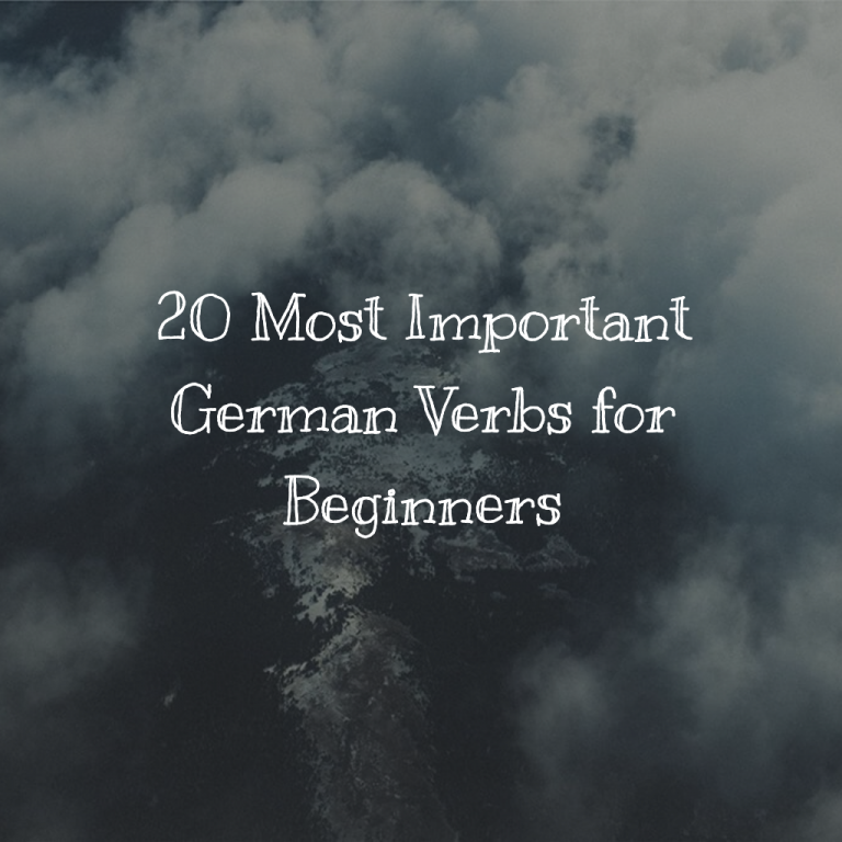 20 Most Important German Verbs for Beginners – learngerman.io